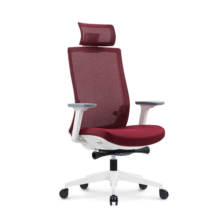 Red CEO Ergonomic Mesh Office Chair Anti Vibration Mesh Swivel Office Chair