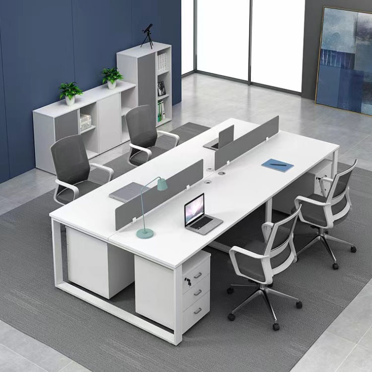 Waterproof Office Workspace Desk Stain Resistant White With PVC Edging
