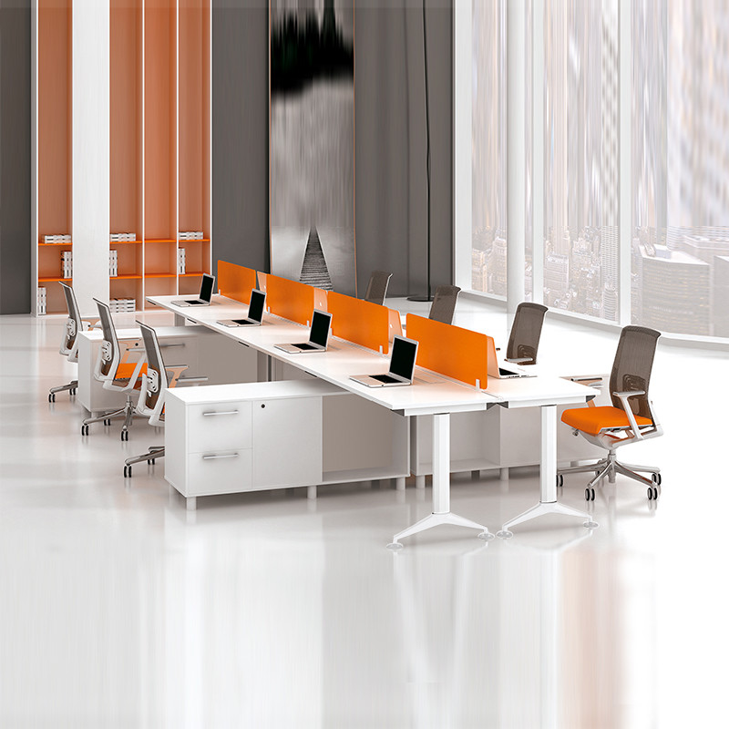 Orange Office Furniture Desk Modular Office Partition Table Office ...