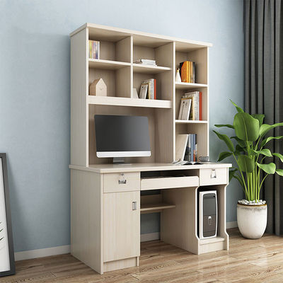 1.2m Writing Study Table Modern Pc Wood Grain Color With Bookcase