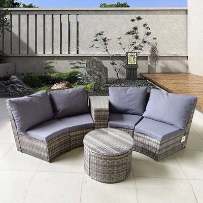 Wicker Patio Corner Sofa Set Customized Color Rattan Outdoor Furniture