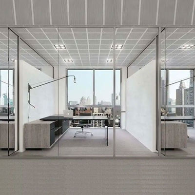 Waterproof Office Partition Walls Portable Swing Hinges Modular Glass ...