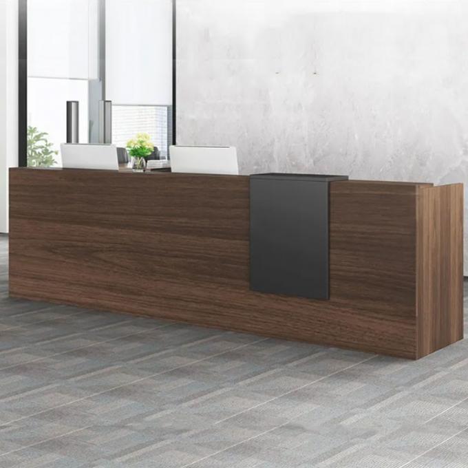Salon Front Office Reception Desk Modern Style With Melamine Panel