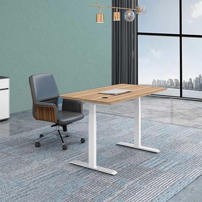 Automatic Lifting Office Height Adjustable Desk Wooden Electric ...