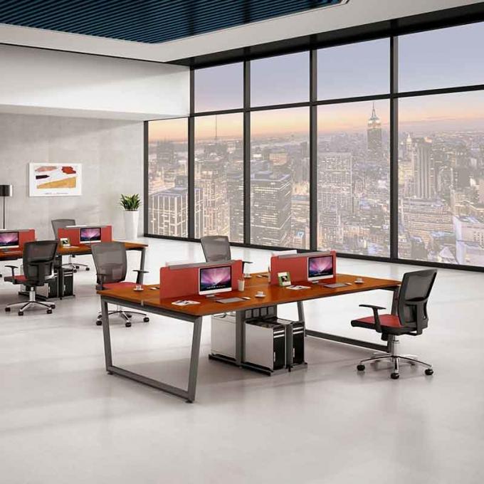 Modular Open Area Workstation Wooden Cubicle Workstation Desk